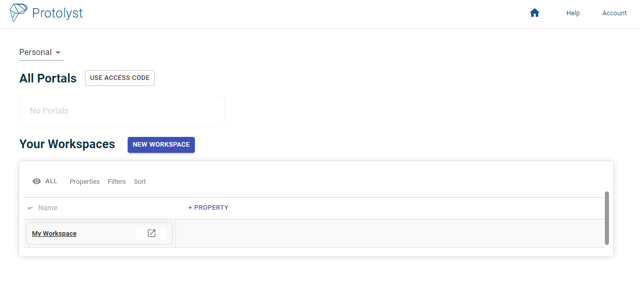 Workspace Layout - Protolyst