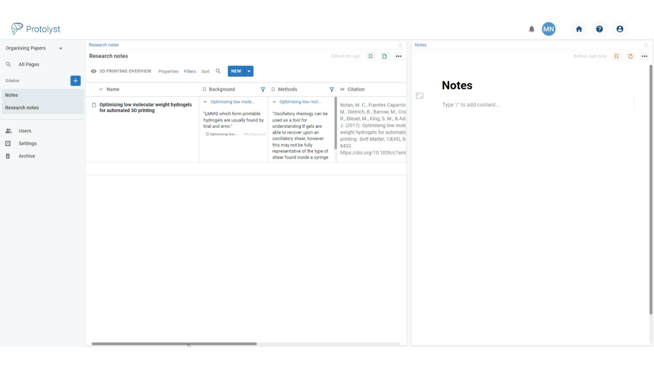 Organising your Research Notes Efficiently on Protolyst - Protolyst