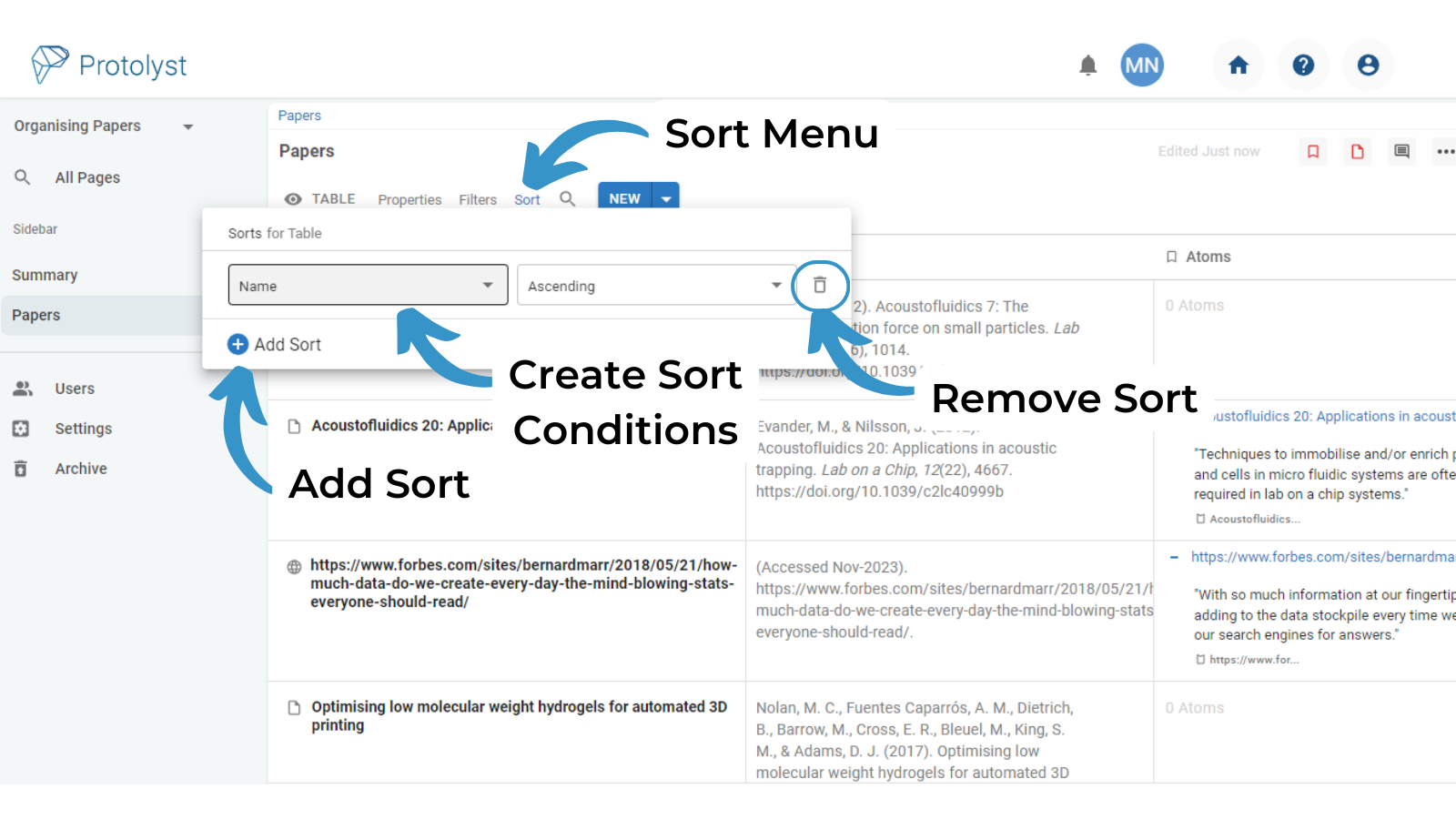 Table Views - Protolyst