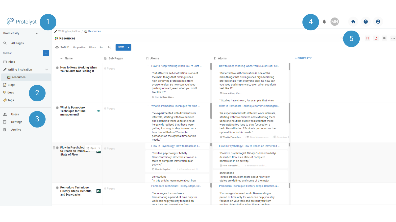 Workspace Layout Protolyst